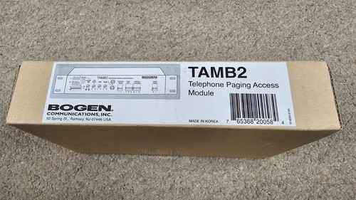 Bogen TAMB2 Telephone Paging Access Module - Black for sale online | eBay