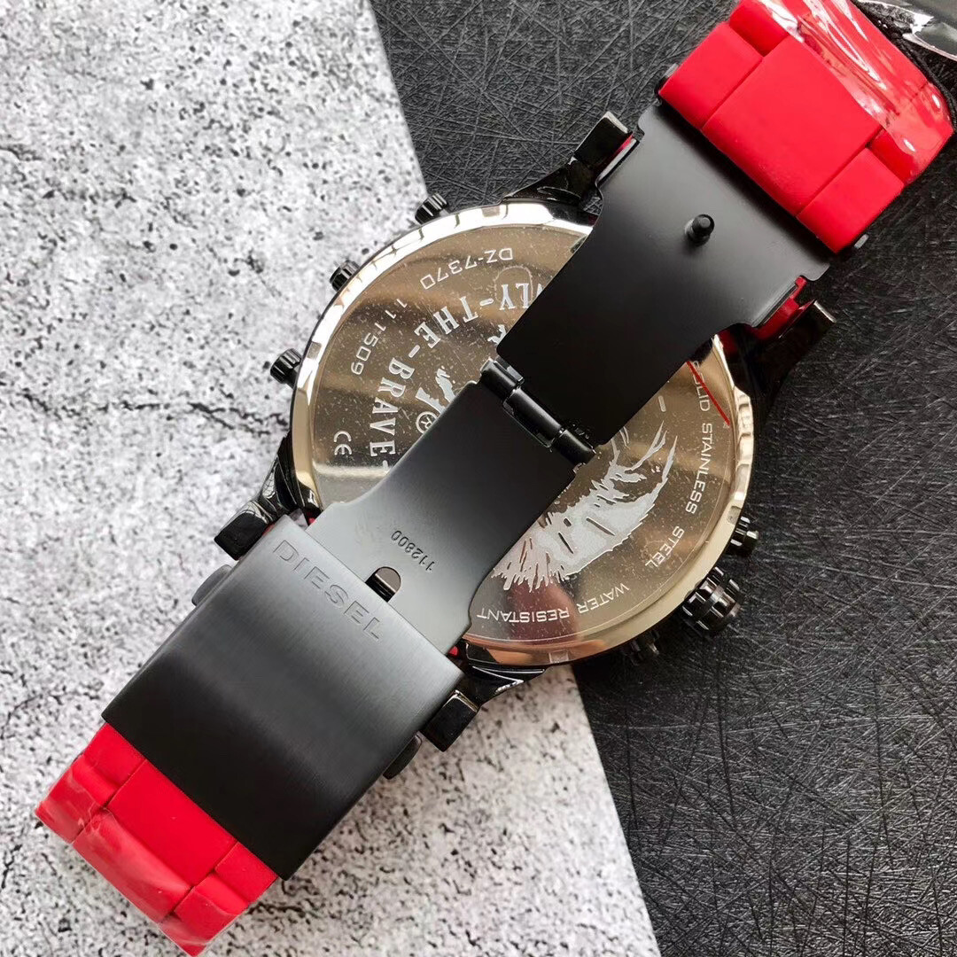 Diesel DZ7370 Mr. Daddy 2.0 Silicone Men's Watch - Red/Gray for sale ...