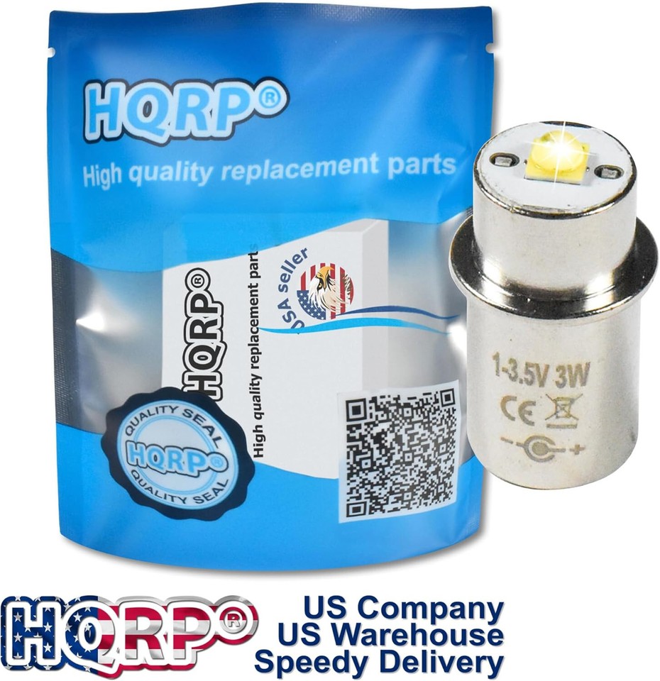 HQRP LED Bulb for MagLight S3D036, S3D115, ST2D096, ST2D106, ST2P096 ...