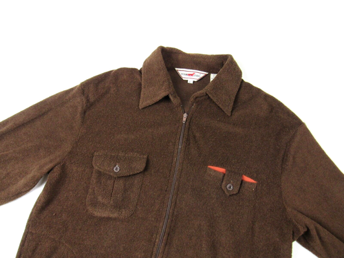 Vtg 70s 80s Youngbloods Terry Cloth Fancy Shirt Jacket 50s Style Full ...