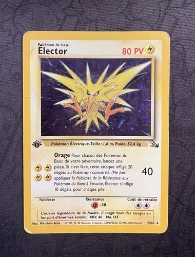 Elector Edition 1 Holo 15/62 Wizards Electhor Fossile FR Pokémon | eBay