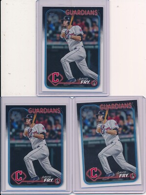 DAVID FRY 2024 TOPPS SERIES 2 LOT (3) RC #446 NO ROOKIE CARD LOGO | eBay