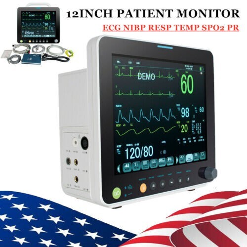 Medical Patient Monitor ICU CCU Vital Sign 6Parameter SpO2 PR NIBP ECG ...