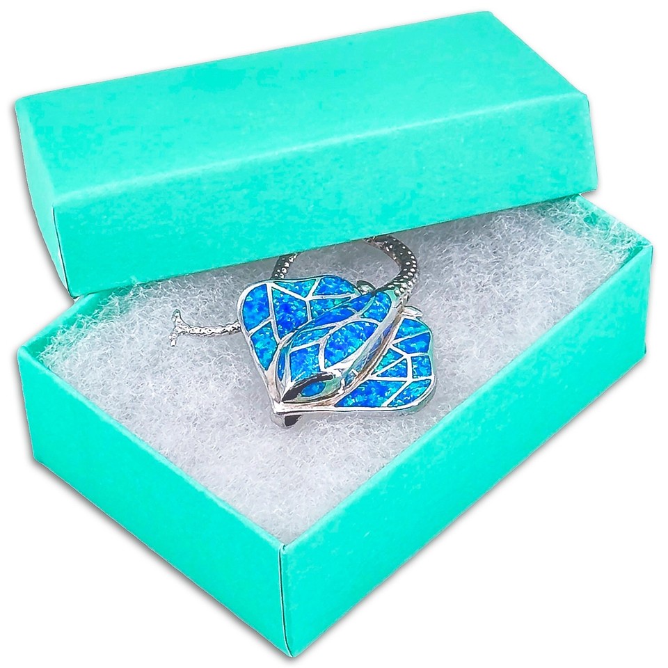 BULK 3.2x2.2x1 Cardboard #32 JEWELRY GIFT BOXES Cotton Fill Kraft Small ...