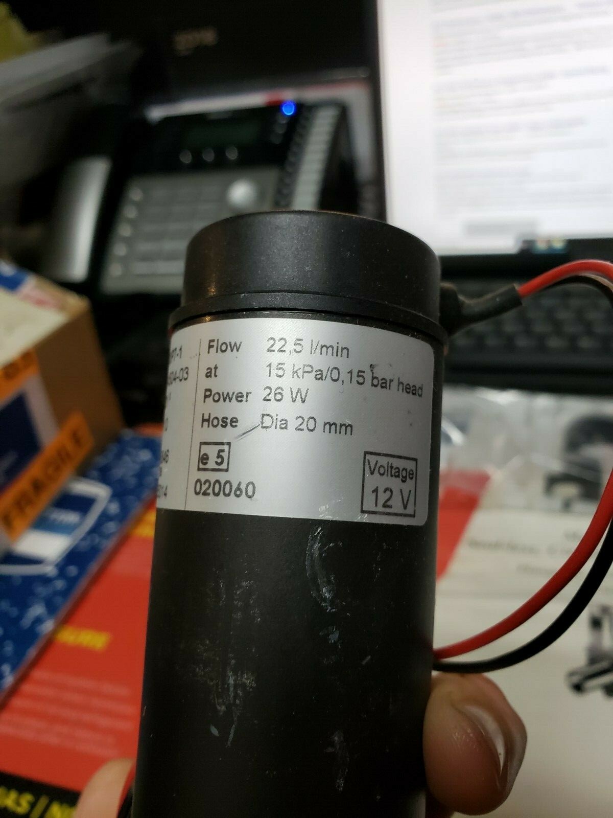 Johnson Centrifical Pump Cm30p7-1 12v Hose Inlet and Outlet 16mm (5/8 ...