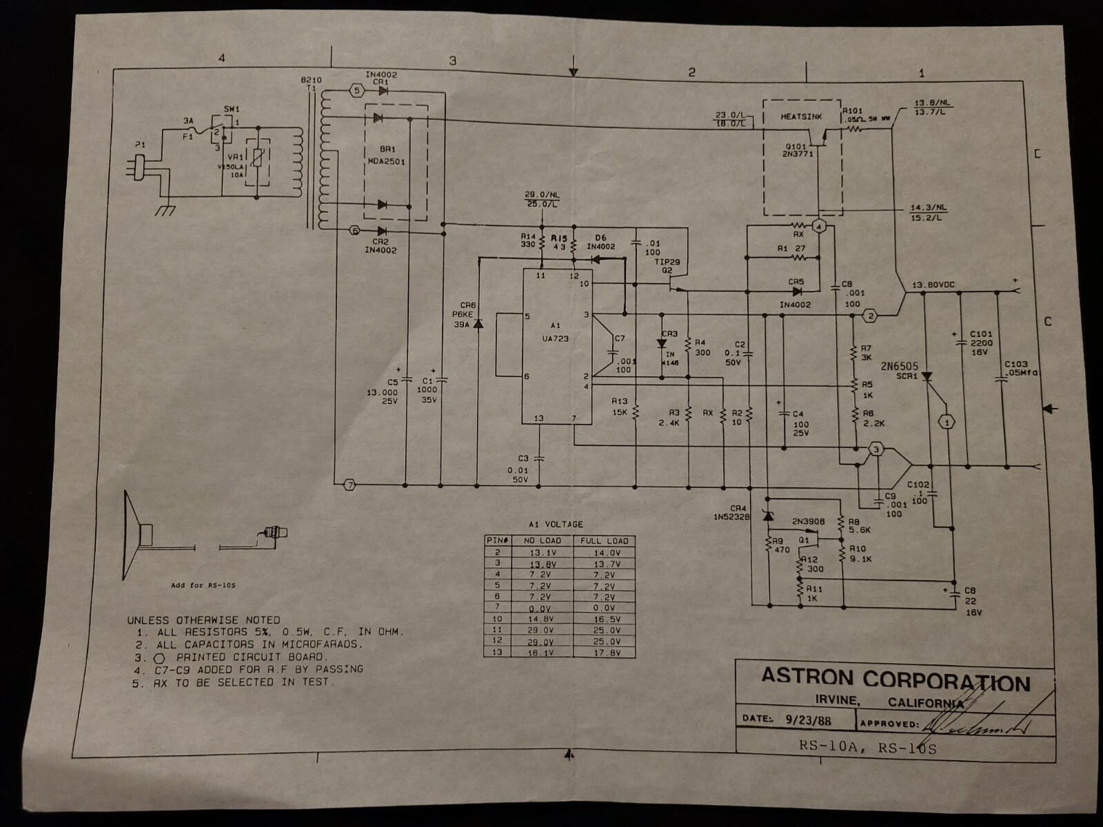 Astron RS-35M Signature Series Amateur Radio manual wiring diagrams | eBay