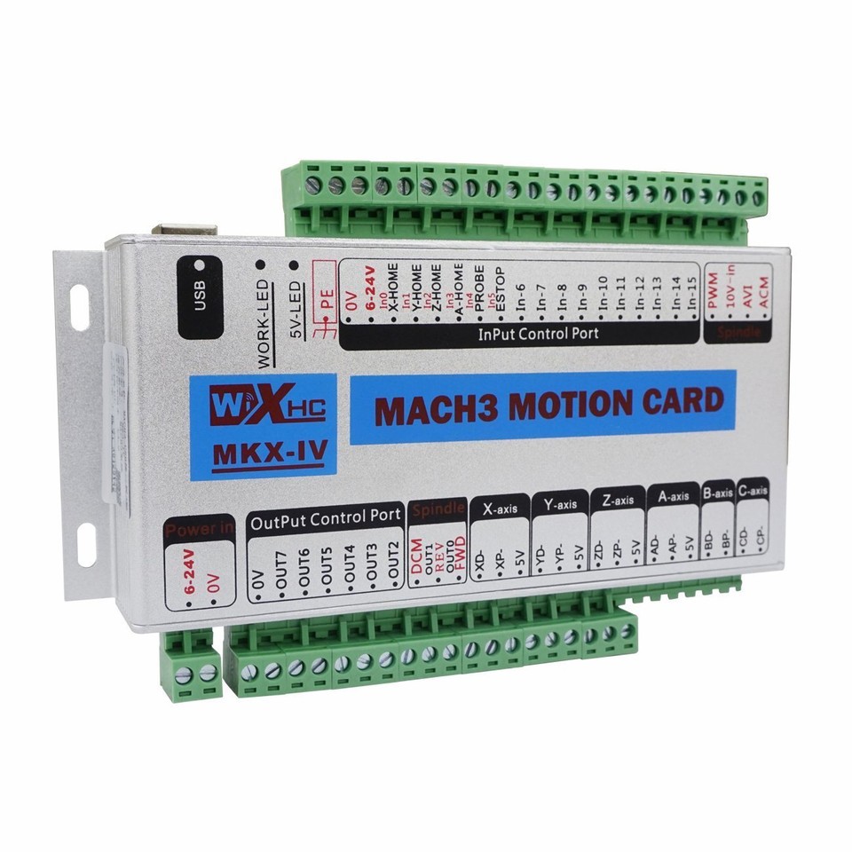 400KHz 3 Axis Mach3 Motion Control Card USB 2.0 CNC Interface Breakout ...