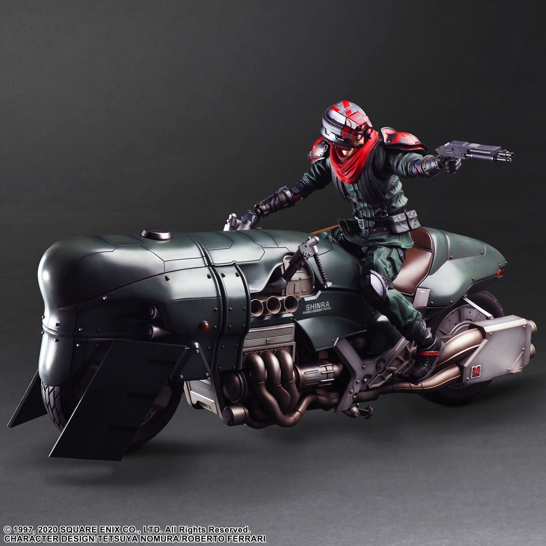 FF7R Shinra Elite Security Officer Motorcycle 10.5in Action Figure PLAY ...