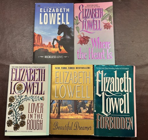 lot of 5 Elizabeth Lowell paperback novels cowboy western romance ...