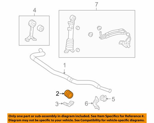 4881560360 Toyota Bush stabilizer 4881560360, New Genuine OEM Part | eBay