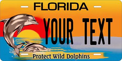 Florida Protect Dolphin Personalized Custom License Plate Car ...