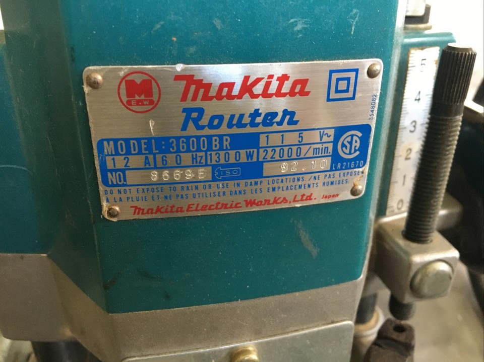 Makita Heavy Duty Plunge Router Model 3600 12amp WORKS GREAT | eBay