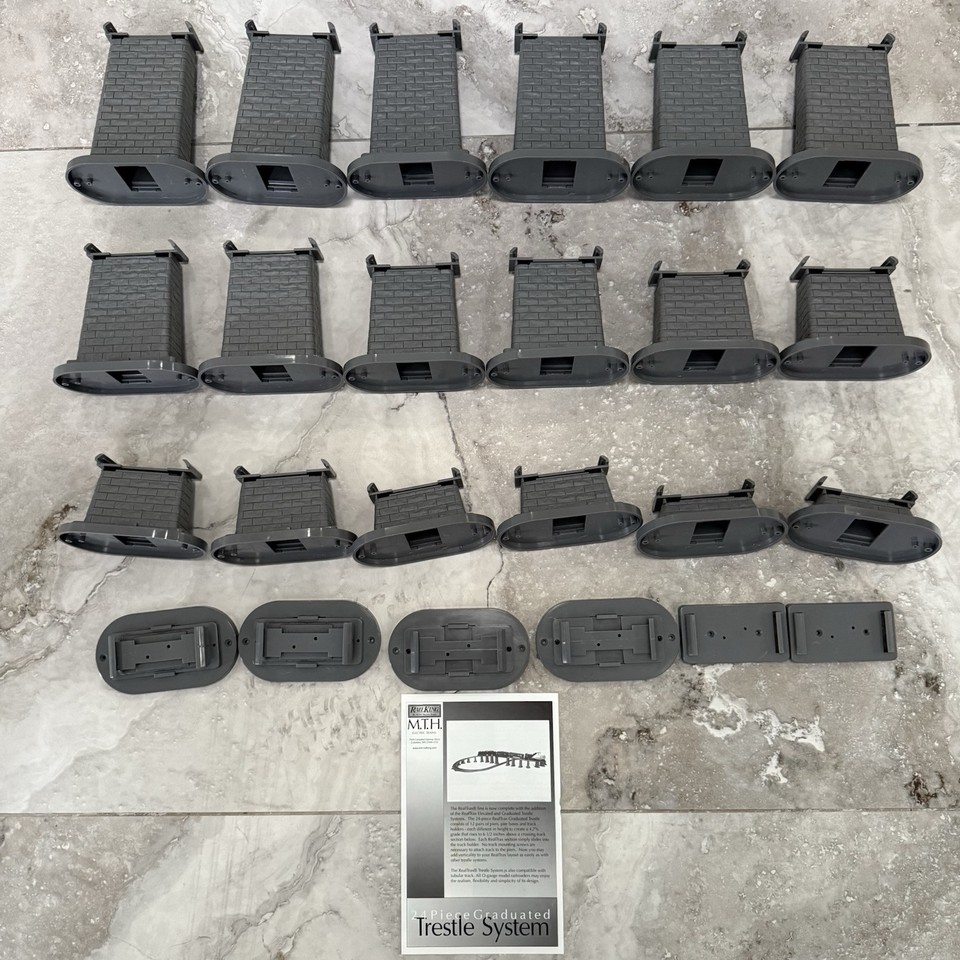 MTH RealTrax Rail King 24 Piece Graduated Trestle Set - No Box | eBay