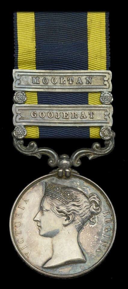 Punjab Medal 1848-49, 2 clasp, Goojerat & Mooltan-James McFarland, 32nd ...