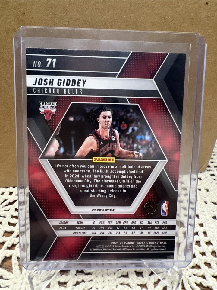 2024-25 Panini Mosaic - Josh Giddey #71 Green Mosaic Prizm | eBay