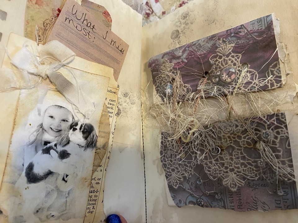 Pet Remembrance Journal | Handmade Vintage Junk Journal - Doggies | eBay