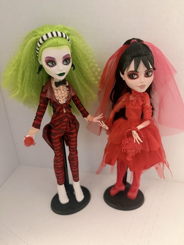 MONSTER HIGH SKULLECTOR Beetlejuice & Red Dress Lydia Doll Mattel Out ...