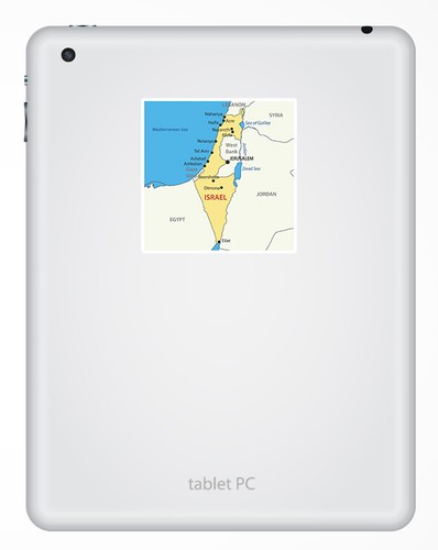 2 x 10cm Israel Map Asia Vinyl Stickers - Travel Sticker Laptop Luggage ...