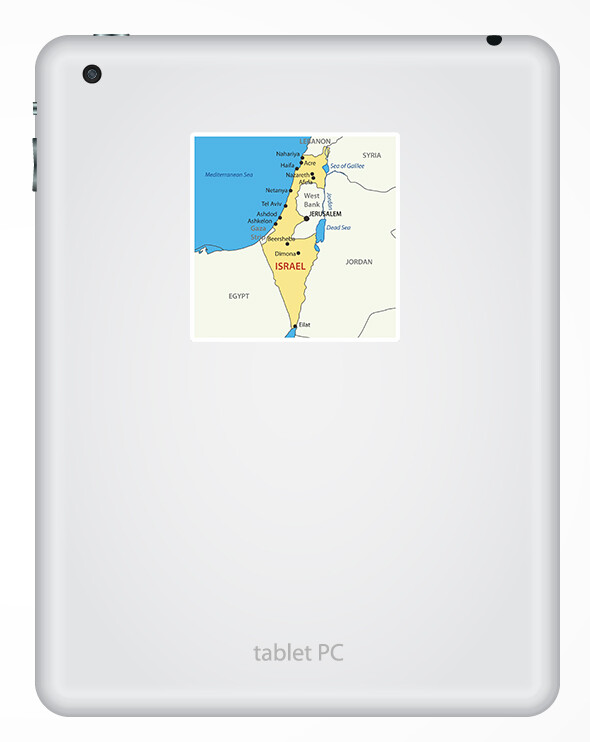 2 x 10cm Israel Map Asia Vinyl Stickers - Travel Sticker Laptop Luggage ...