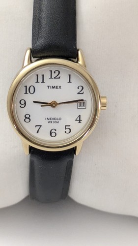 Timex T2H341 Easy Reader Indiglo 25mm Gold Quartz 96R Date Watch w ...