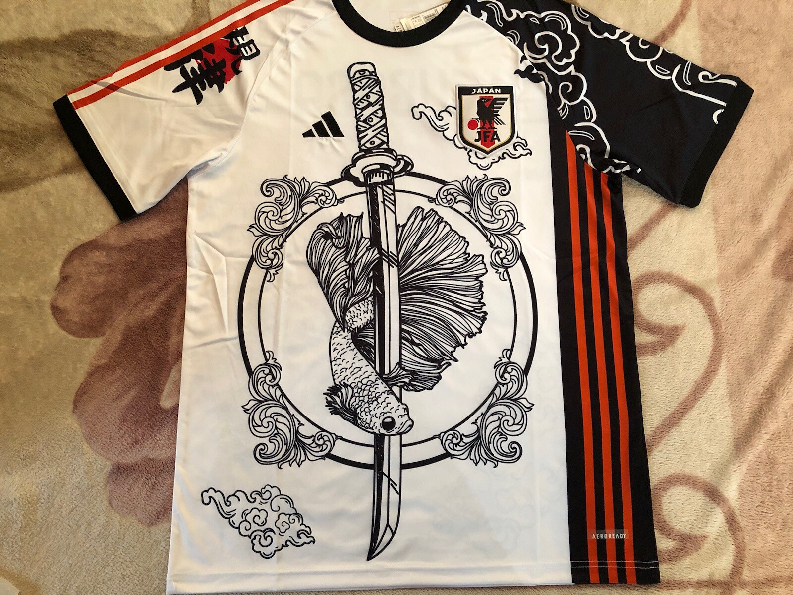 BNWT Japan Soccer Jersey White Sword Tsubasa Concept Edition S,M,XL | eBay