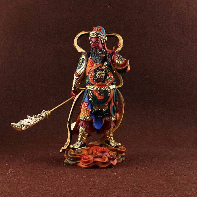 10.2" Chinese Resin Protector Kwan Guan Gong Yu Bodhisattva Buddha ...