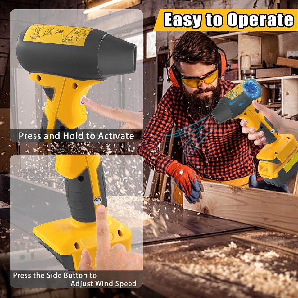 Electric Jobsite Air Blower for Dewalt 20V Battery Handheld Cordless ...