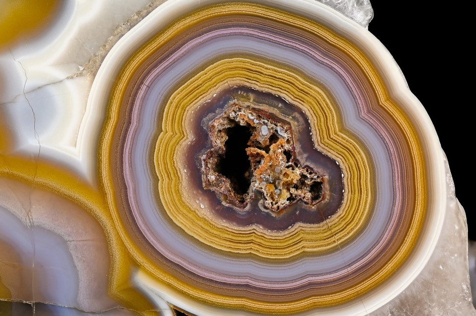 Seltener Achat/ Agate from Mexiko with Pseudomorph/ Mexico, Fundstelle ...