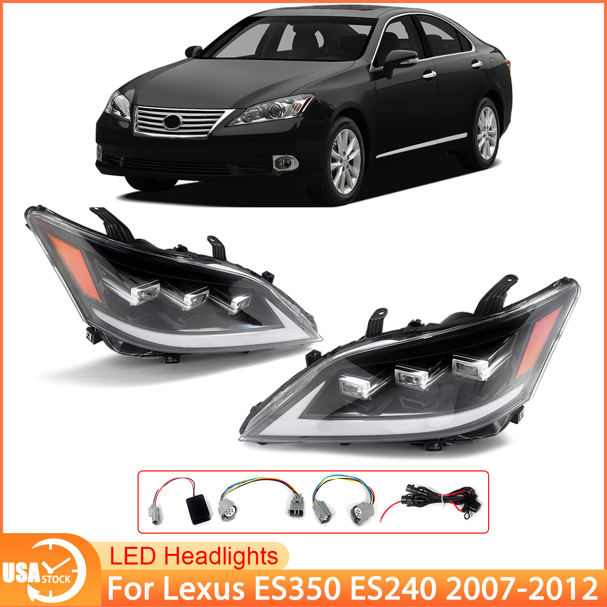 For Lexus ES350 2007-2012 Triple LED Headlight Headlamp Driver ...