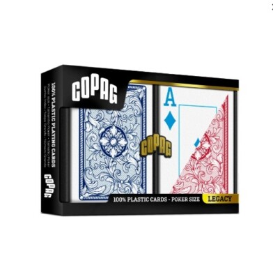 COPAG LEGACY 4-COLOR 100% PLASTIC PLAYING CARDS POKER SIZE JUMBO INDEX ...