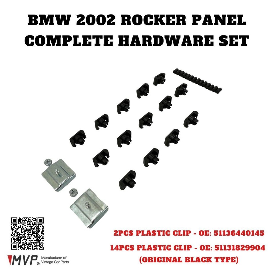 MVP BMW E10 1602 2002 2002tii Rocker Sill Panel Trim Hardware Kit | eBay