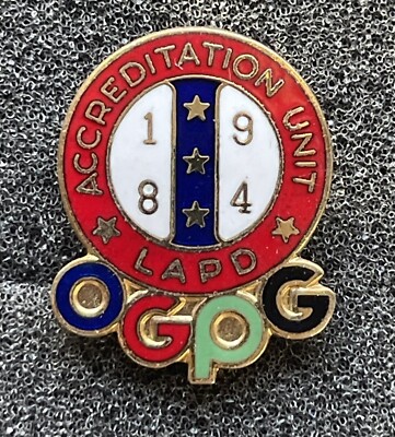 LAPD Accreditation Unit 1984 OGPG Police Support Pin....TM828 | eBay