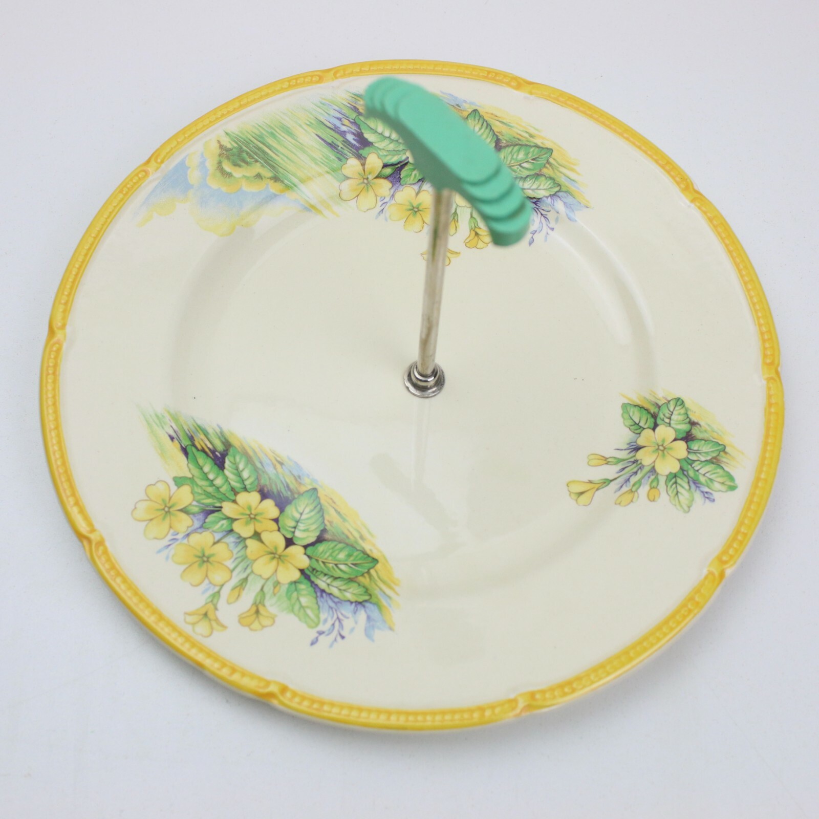 Art Deco Vtg Burleigh Ware Athlone 83858 Cake / Sandwich Serving Plate ...