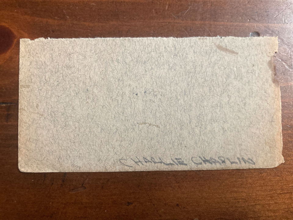 Charlie Chaplin Signed Autograph Signature 5x2.5" Vintage Cut Paper ...