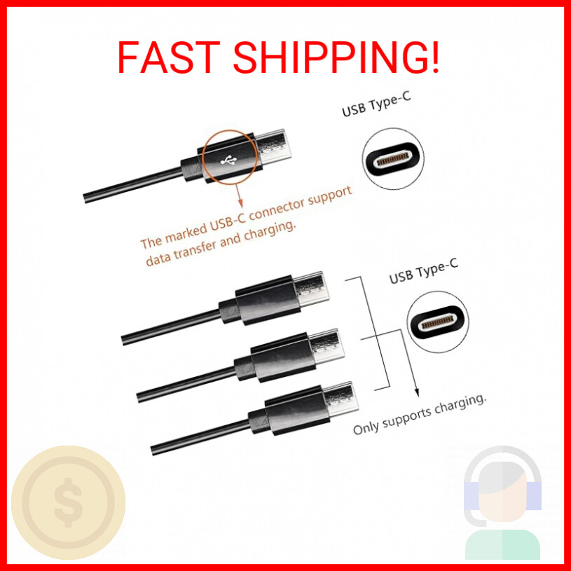 CERRXIAN USB Type C Splitter Charging Cable,1ft 4 in 1 Multi Charging ...