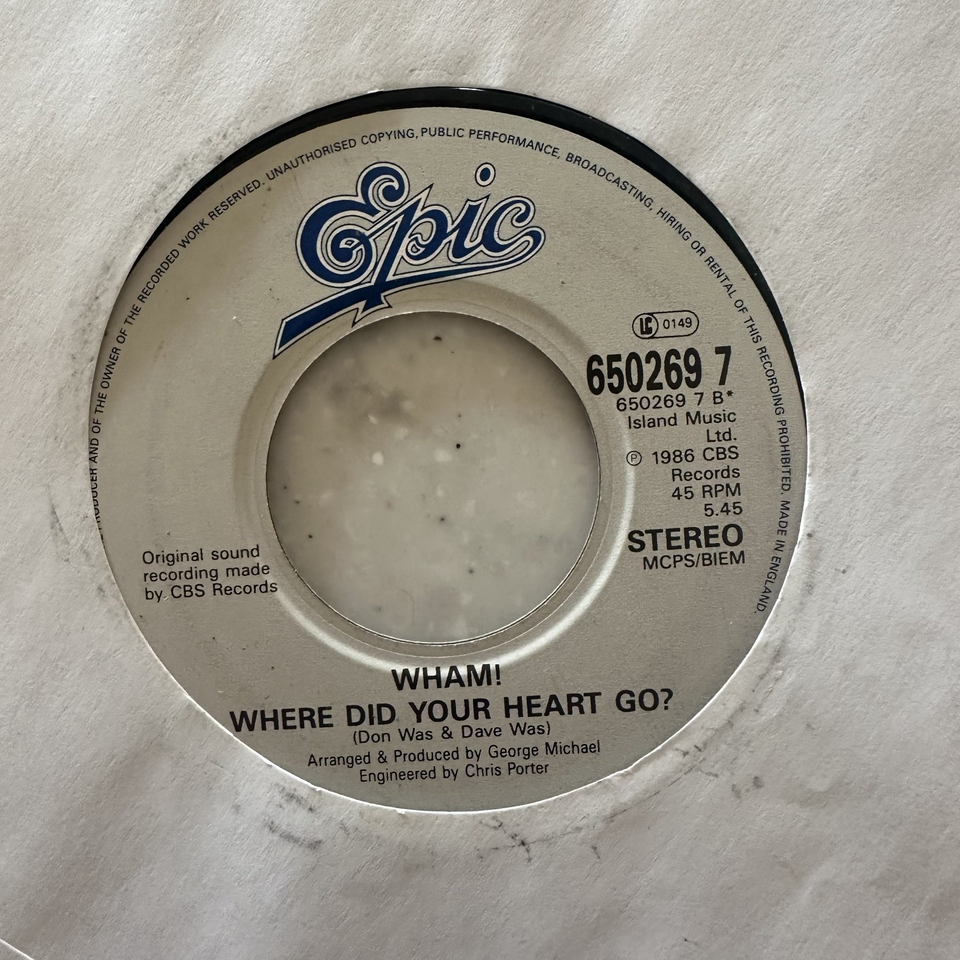 Wham! – Last Christmas - Vinyl 7" Single 45 UK - VG | eBay