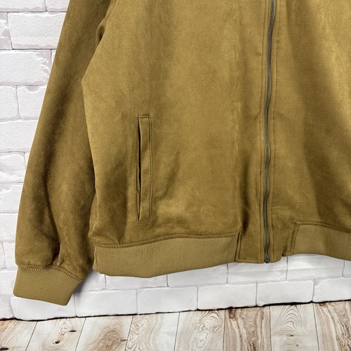 Men’s Faux Suede Bomber Jacket- Goodfellow & Co Brown XXl | eBay