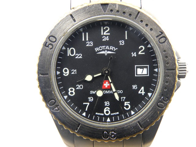 Rotary Mens 5054 Swiss Commando ETA Submariner Watch - 100m for sale ...