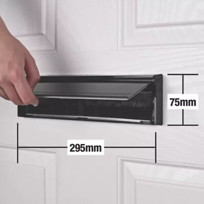 Sleeved LetterBox Internal & External Black Plate Cover Set PVC or ...