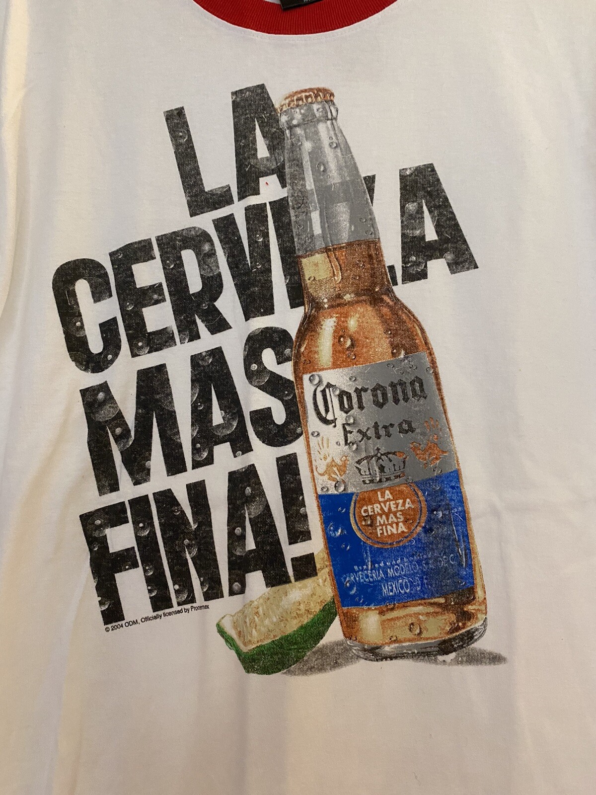 NWT Corona Extra Mexico Shirt 2004 Size Medium La Cerveza Mas Fina ...