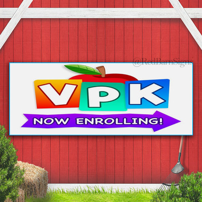 VPK - Now Enrolling Indoor Outdoor Banner Sign with grommets | eBay