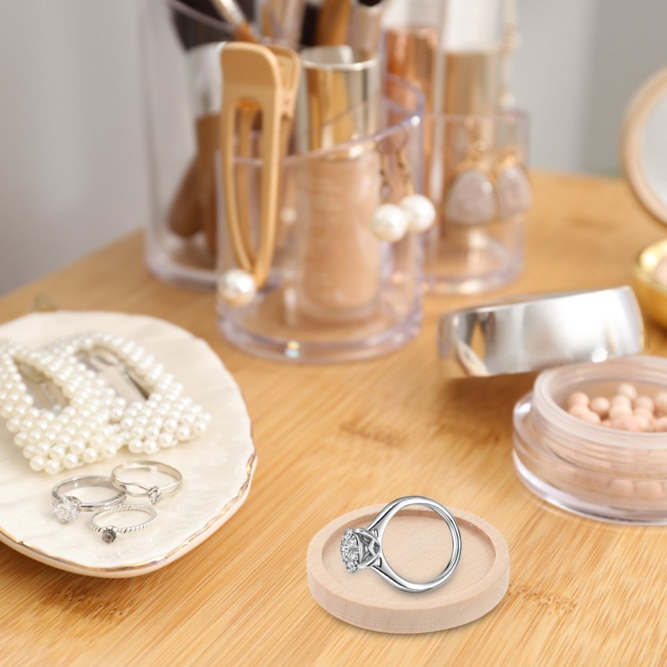 50pcs Wood Round Trays Retro Pendant Base Badge Breastpin Lapel Pin ...