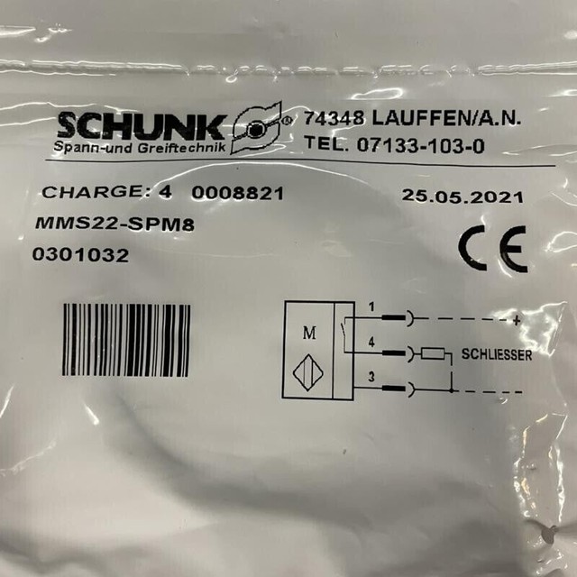 SCHUNK MMS 22-S-M8-PNP Electronic Magnetic Switch (0301032) for sale ...