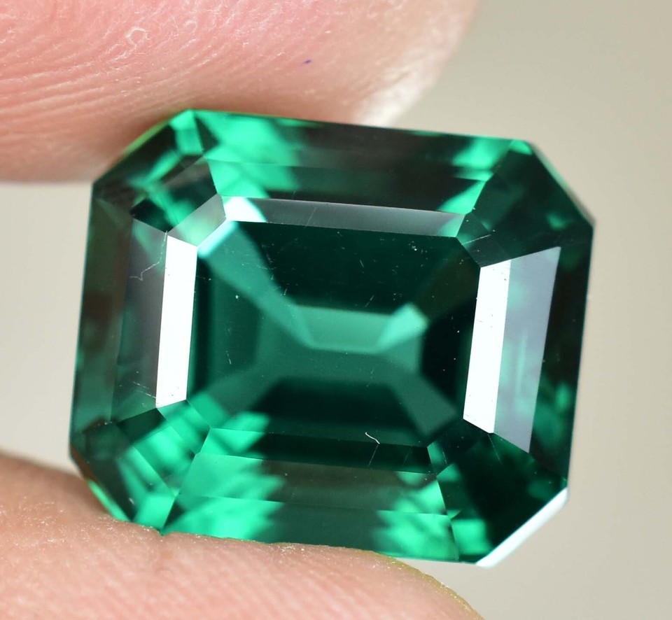 Natural Green Emerald 11.70 Ct Emerald Cut AGL Certified Stunning Loose ...