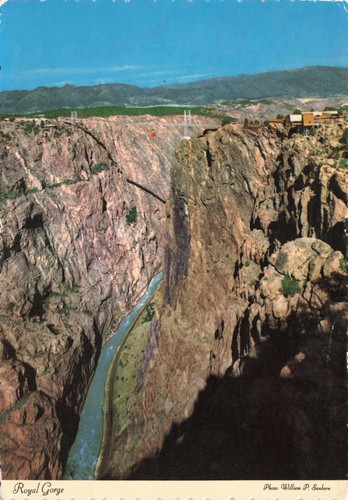 Postcard CO Canon City Royal Gorge Arkansas River Suspension Bridge ...