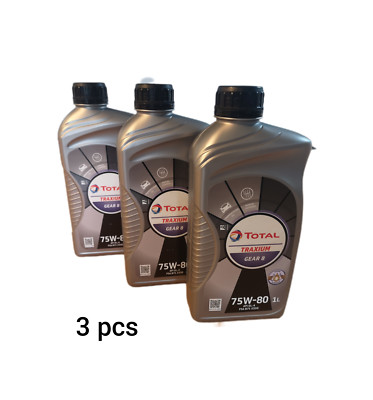 TOTAL 3 PCS - Total Traxium Gear 8 75W80 Transmission Gear Oil - 1L ...