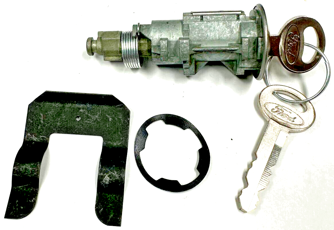 New For Select FORD Chrome Trunk Lock Key Cylinder W/2 Ford Logo Keys ...