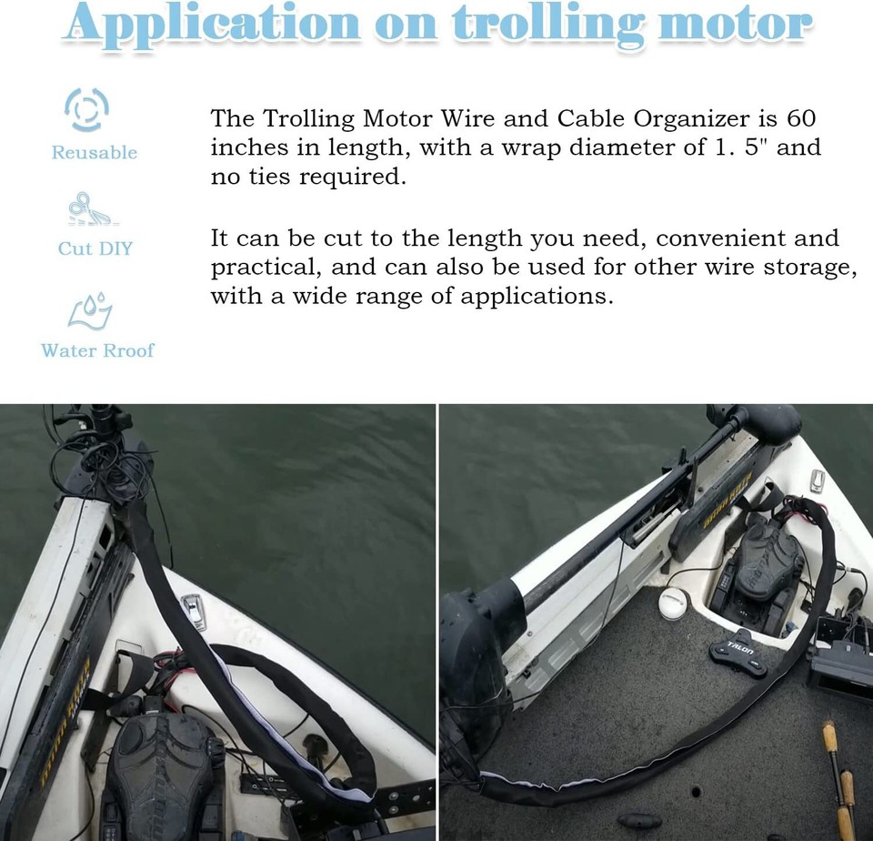 T-H Marine Troll Jacket Trolling Motor Cable Organizer Sleeve | US ...