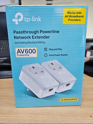 TP-LINK AV600 Passthrough Powerline Starter Kit TL-PA4010P KIT ...