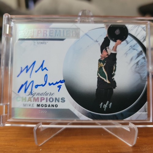 2015-16 Upper Deck Premier Mike Modano Signature Champions Silver ...